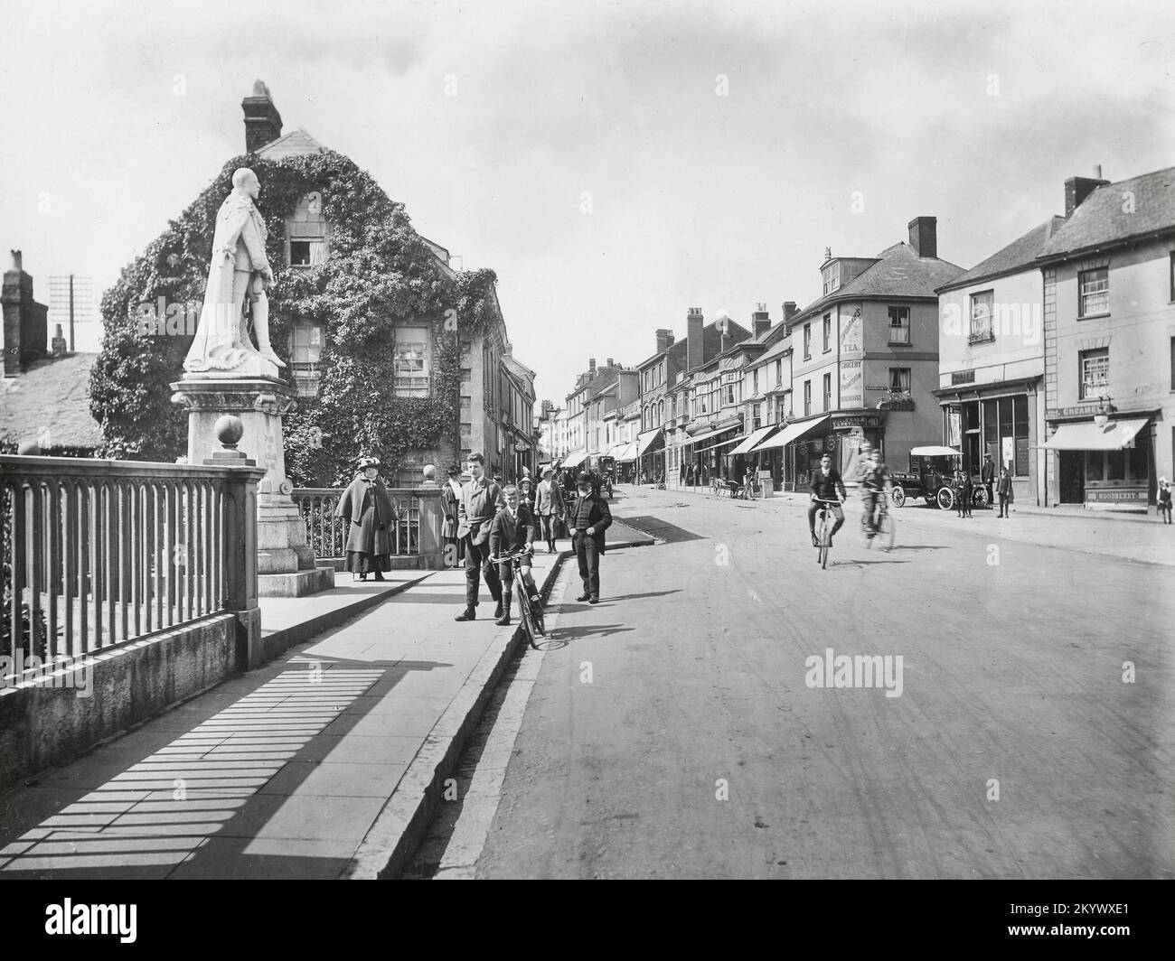 Vintage photograph - 1919 - Gold Street, Tiverton, Devon Stock Photo ...