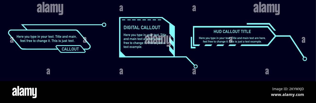 Modern technology banners collection in cyberpunk style. Futuristic ...