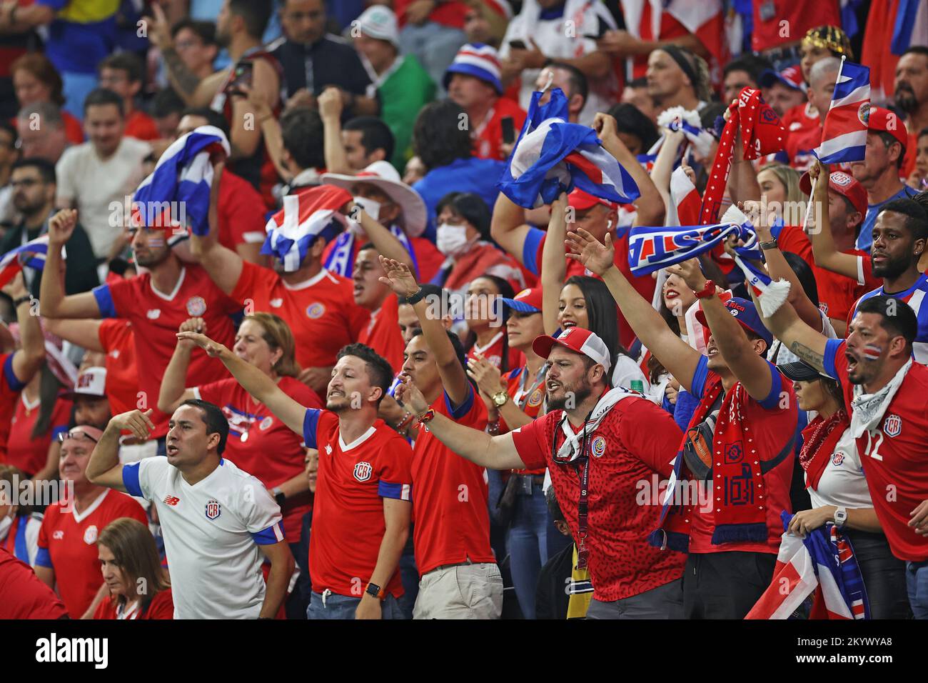 Torcedores da Costa Rica, durante a partida entre Costa Rica e Alemanha ...