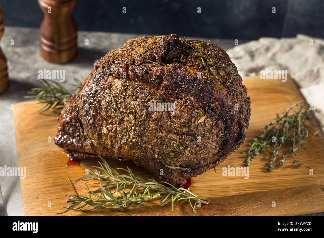 Homemade Standing Prime Rib Beef Roast with Horseradish Sauce and ...