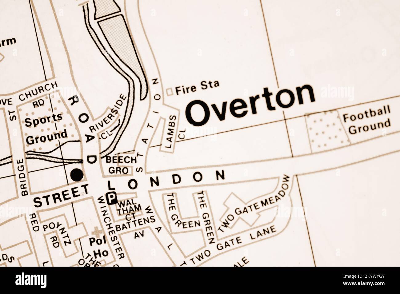 Overton village in Hampshire, United Kingdom atlas map town name ...