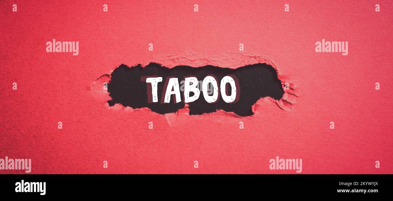 Text showing inspiration Taboo. Business concept a social or religious ...