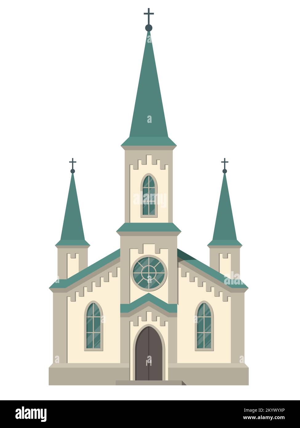 Traditional Catholic Church. Vector illustration Stock Vector Image ...