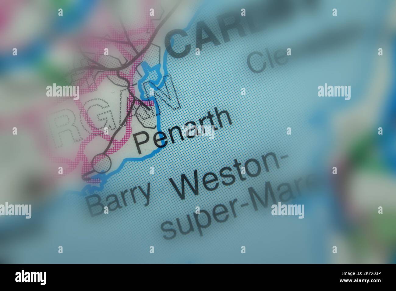 Penarth map hi-res stock photography and images - Alamy