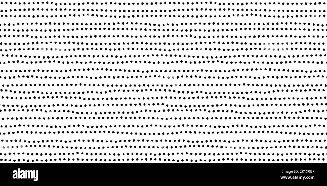 Seamless abstract hand drawn polkadot horizontal stripes doodle drawing ...
