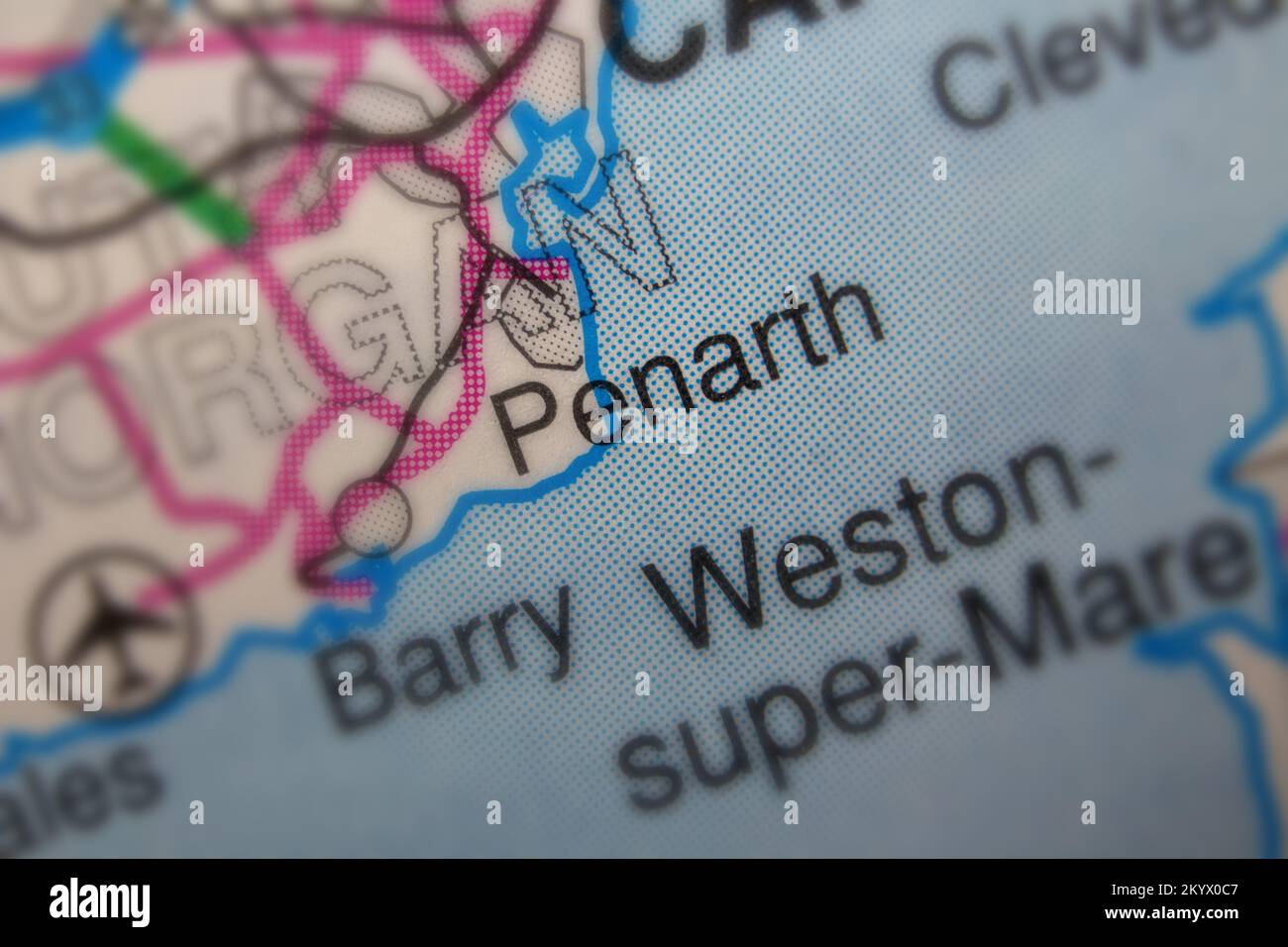 Map of penarth hi-res stock photography and images - Alamy