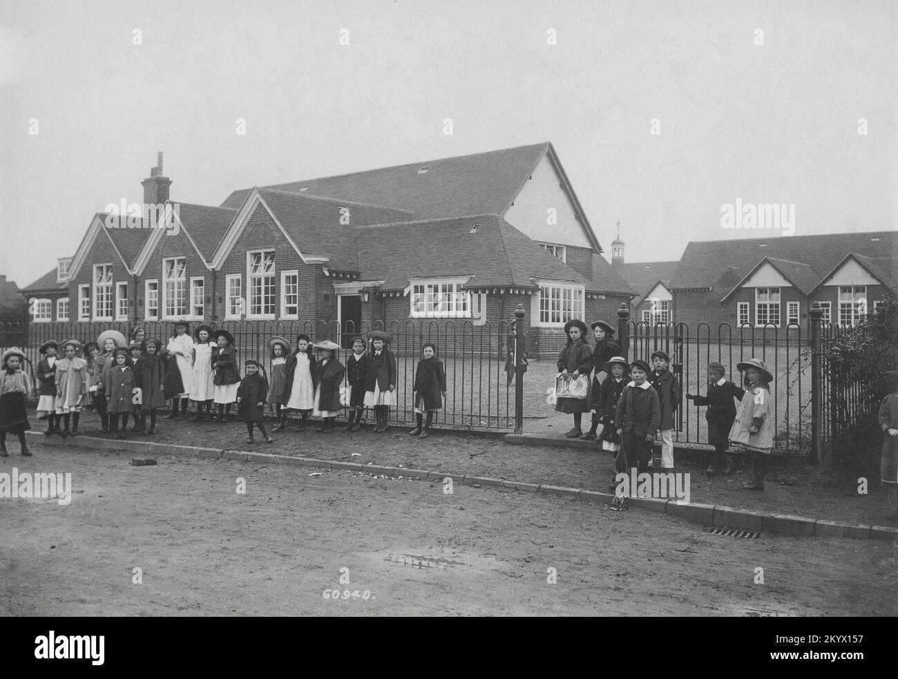 Vintage photograph - 1908 - Children outside Stepgates Council School ...