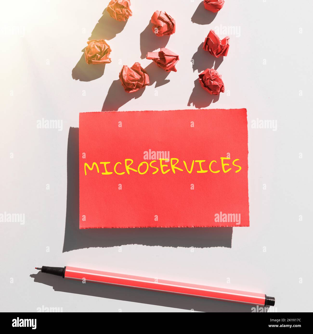 Conceptual caption Microservices. Internet Concept Software development ...