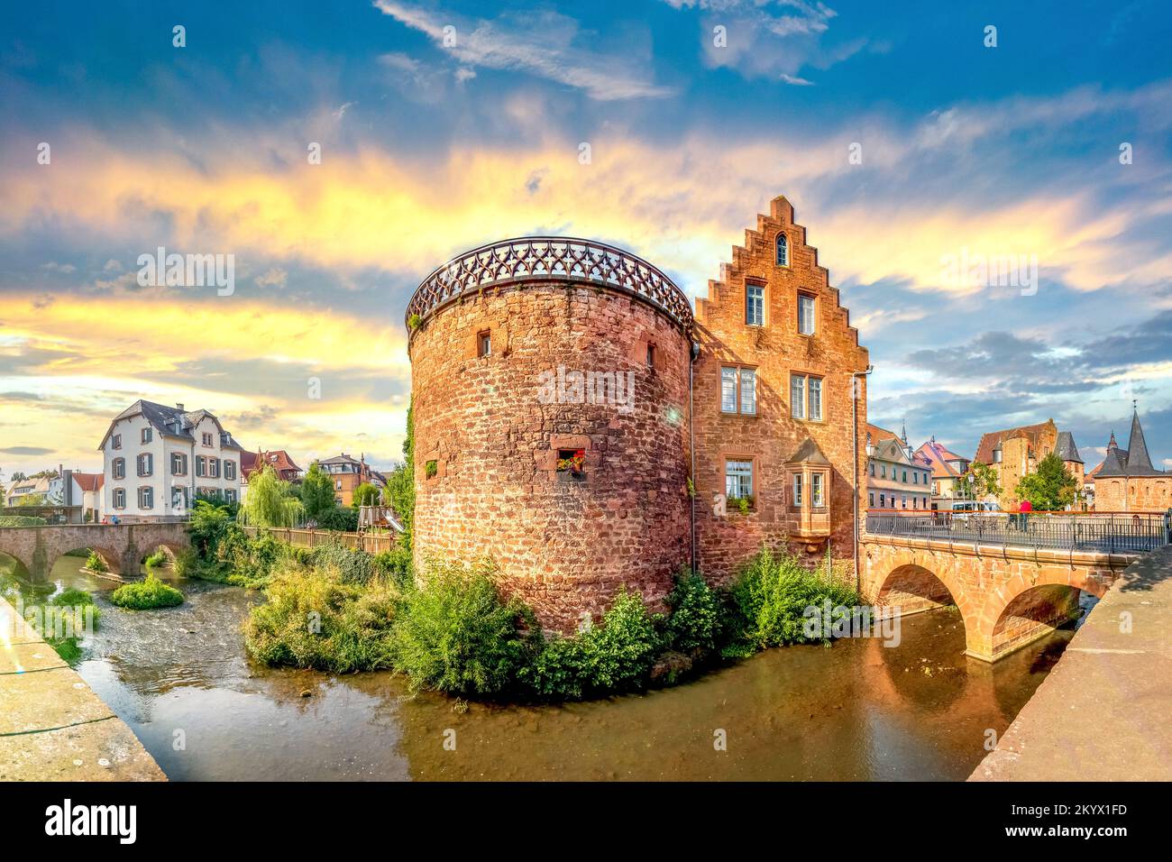 City wall, Buedingen, Germany Stock Photo - Alamy