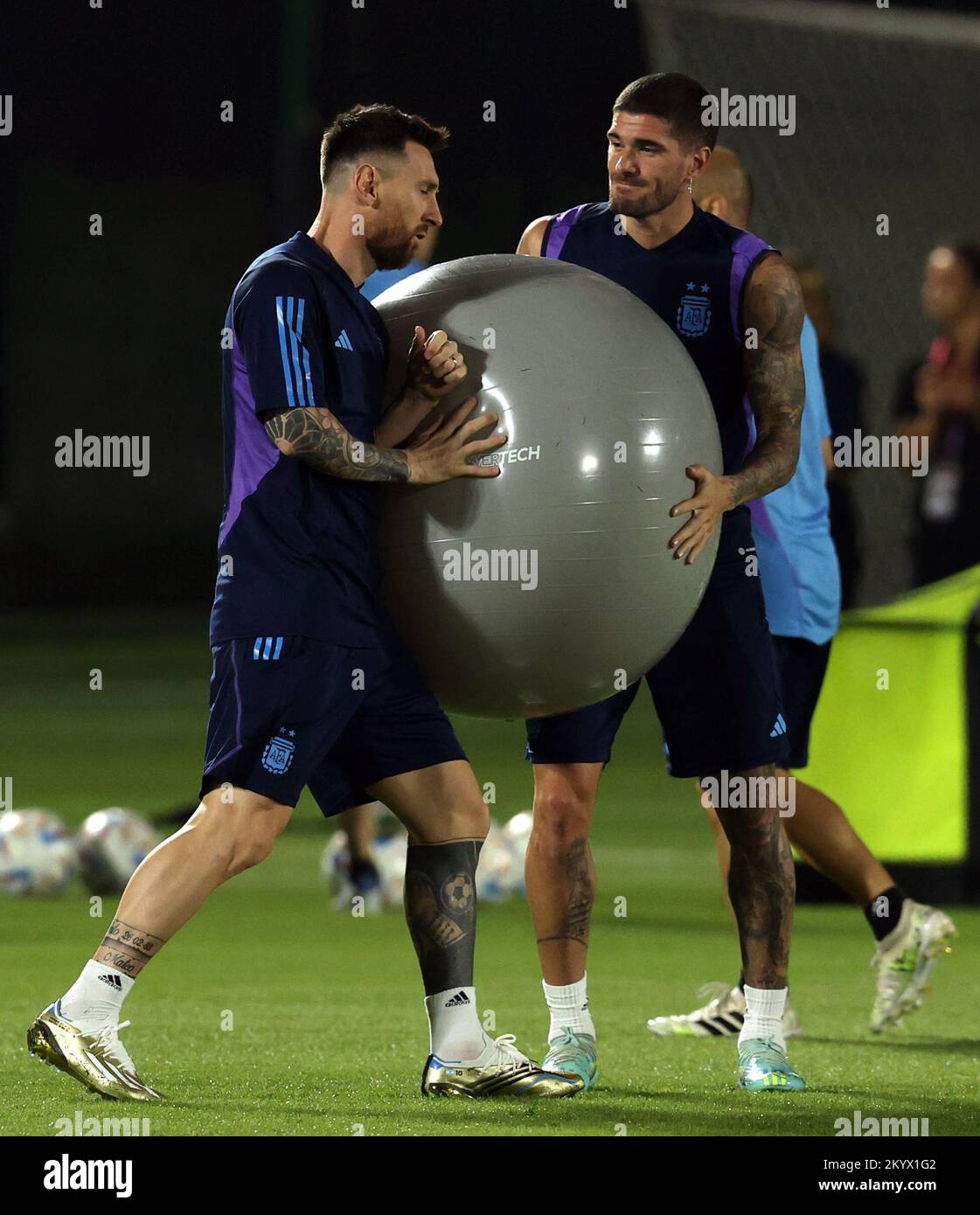 Doha, Qatar. 02nd Dec, 2022. Argentina's forward Lionel Messi during a ...