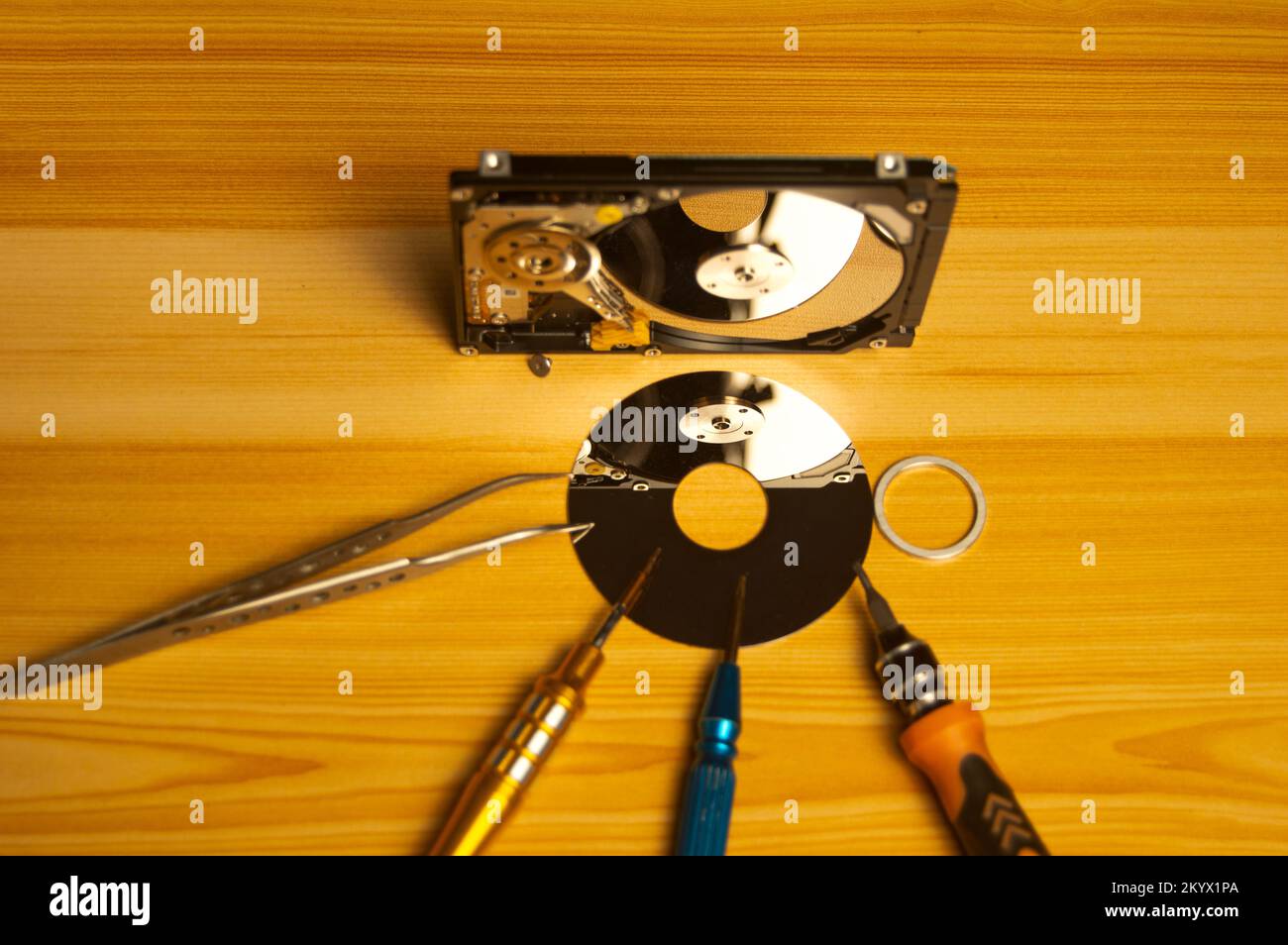 top view showing hard drive repair parts Stock Photo - Alamy top view showing hard drive repair parts Stock Photo - Alamy