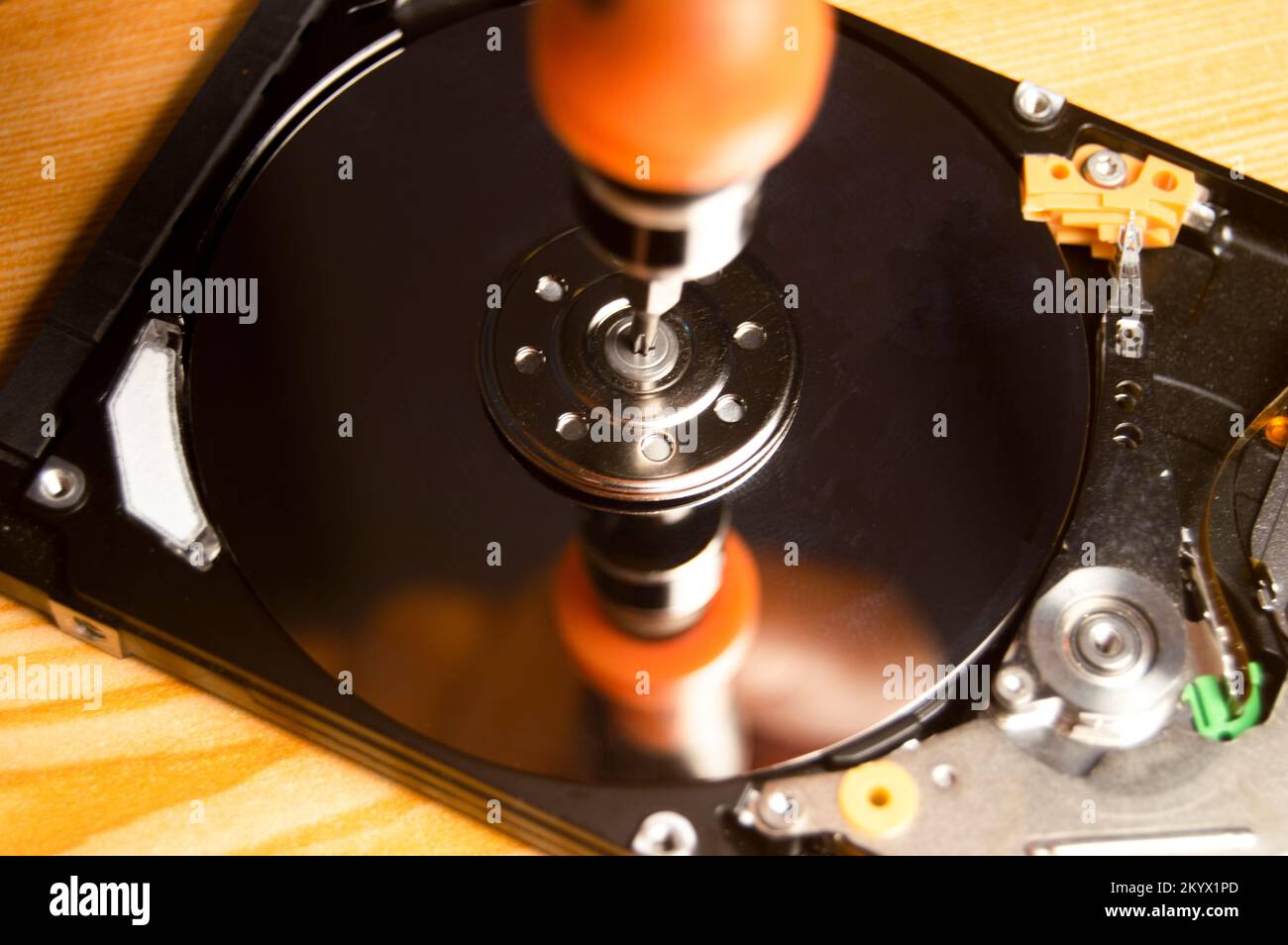 Hard drive top view hi-res stock photography and images - Alamy
