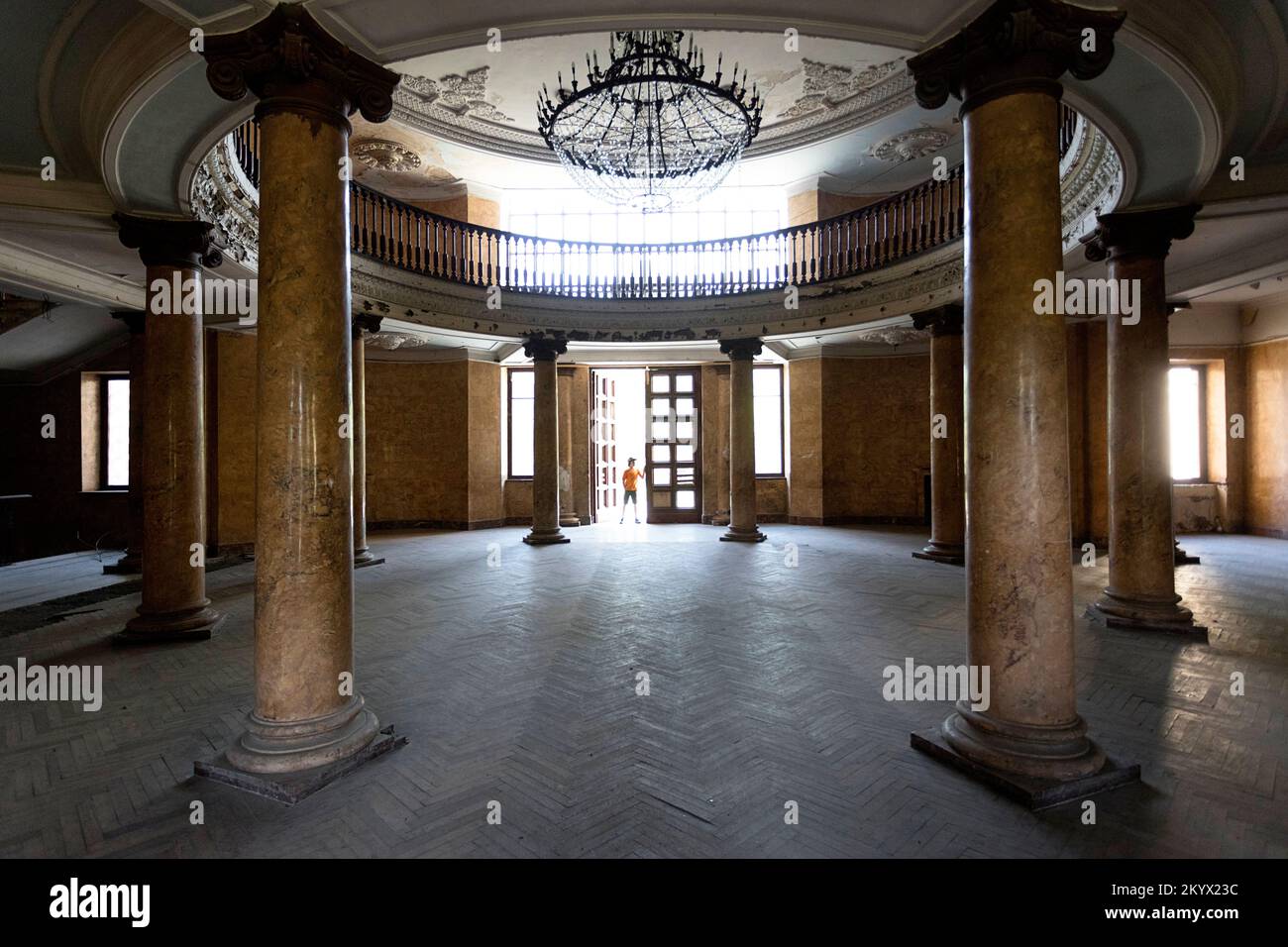 Boy exploring Abandoned Soviet Sanatoriums Metallurgist of Tskaltubo in ...