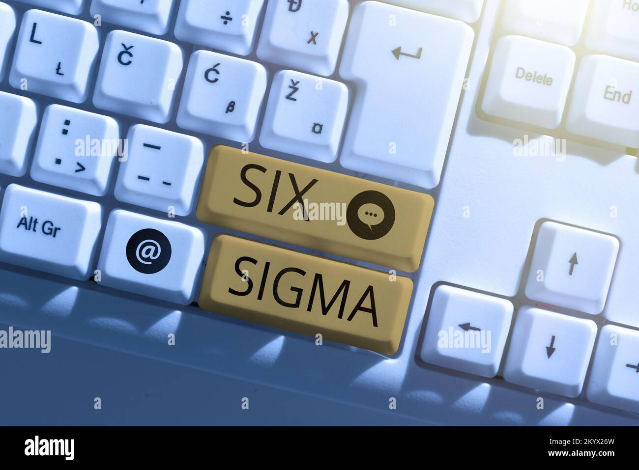 Writing displaying text Six Sigma. Word Written on management ...
