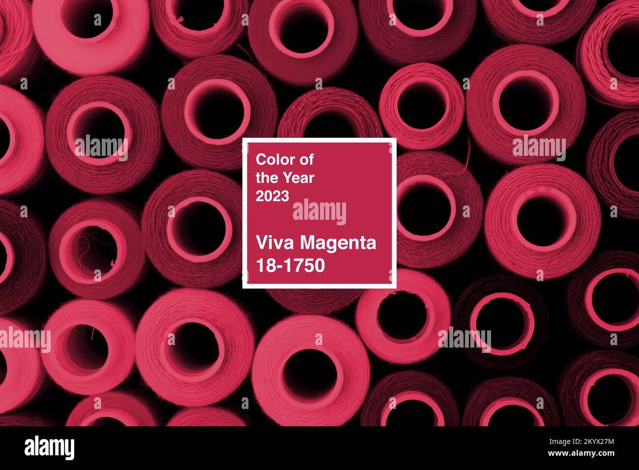 Close up of colored thread coils, thread spools background. Color of ...