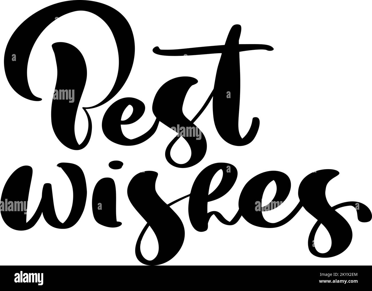 Best Wishes vector hand lettering positive calligraphy quote text to ...