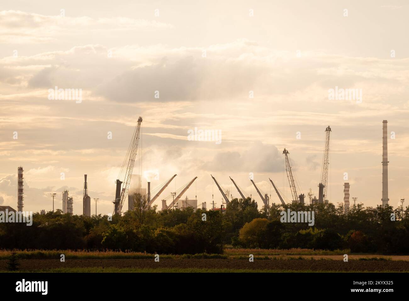 Industrial and port area of Ravenna, The Production District is made up ...