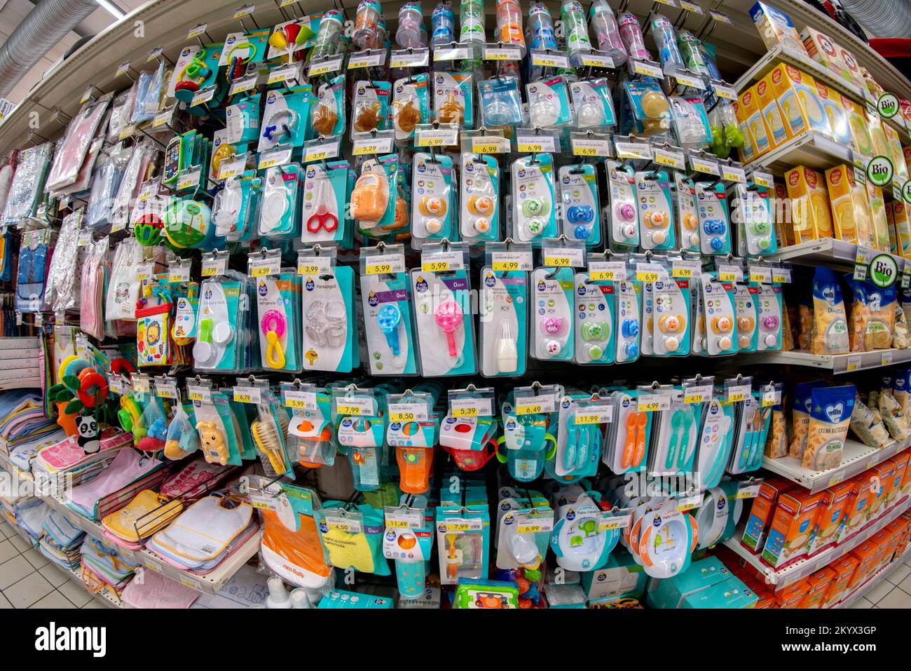 Bra, Cuneo, Italy - November 30, 2022: baby feeding accessories ...