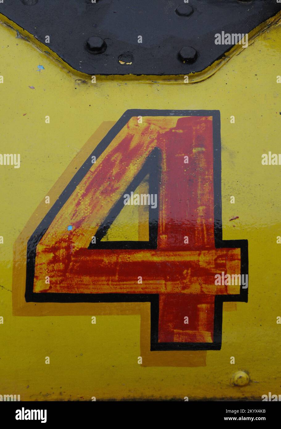 Number 4 sign hi-res stock photography and images - Alamy