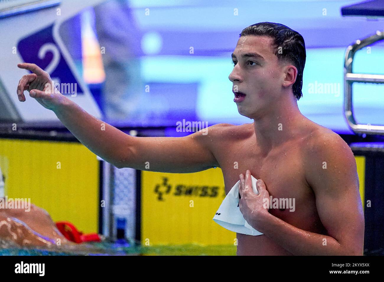 ROTTERDAM, NETHERLANDS - DECEMBER 2: Vlad-Stefan Stancu competing in ...