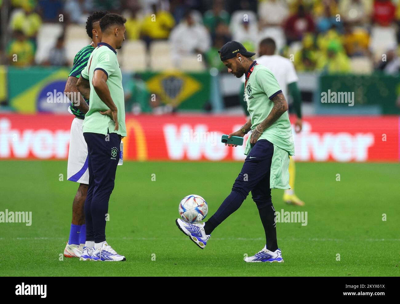 Fifa world cup 2022 ball on pitch hi-res stock photography and images - Alamy