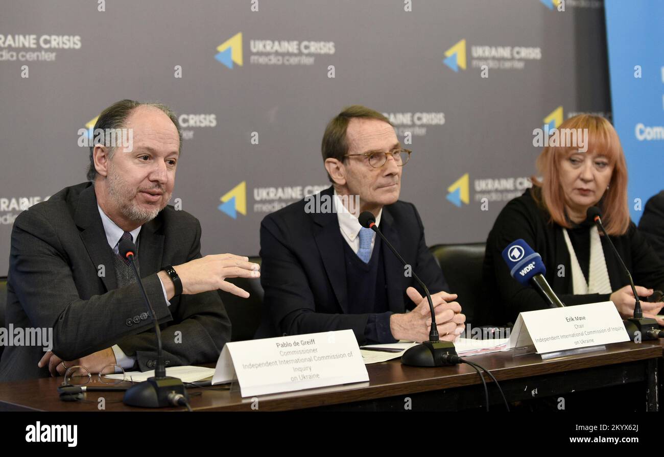 KYIV, UKRAINE - DECEMBER 2, 2022 - Human rights expert members of the ...