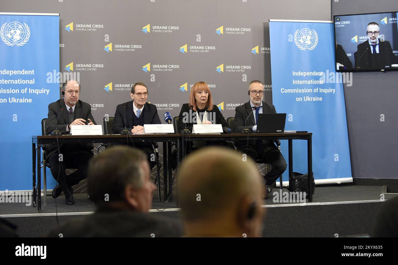 KYIV, UKRAINE - DECEMBER 2, 2022 - Human rights expert members of the ...