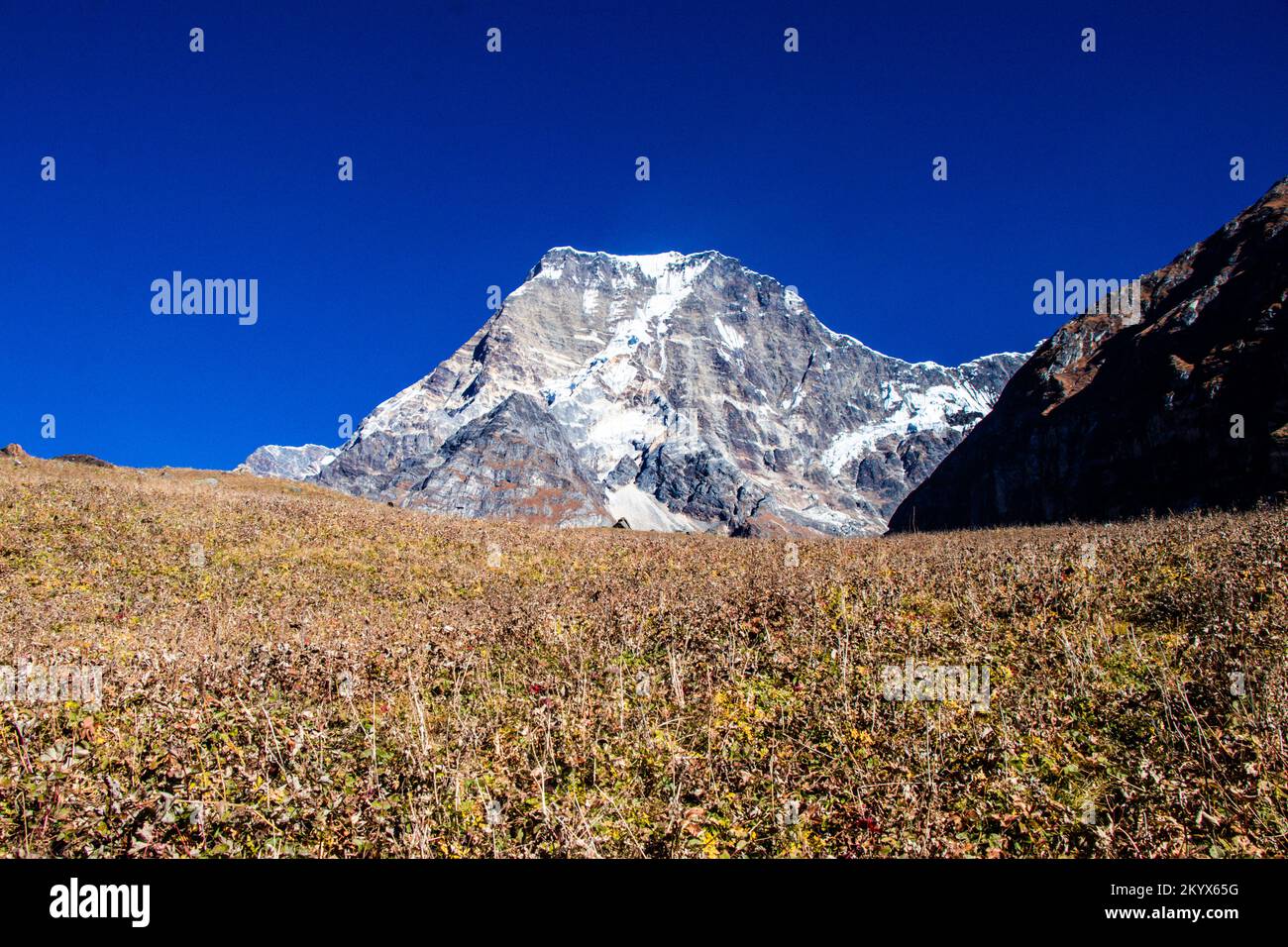Beautiful Snowy Mountains Mt. Api Base Camp Trek in the Himalaya ...