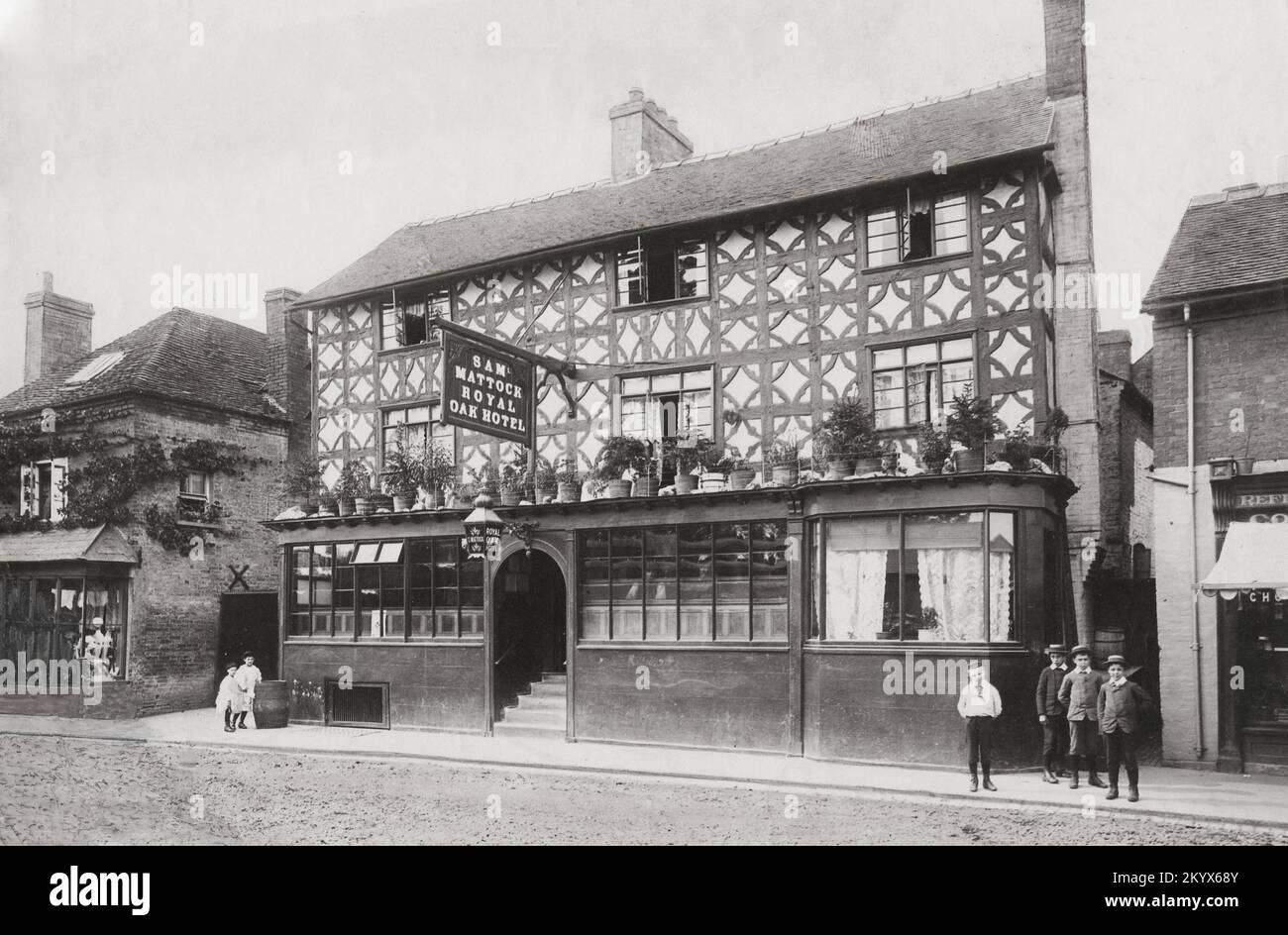 Vintage photograph - 1892 - The Royal Oak Hotel, Sam Mattock, Tenbury ...
