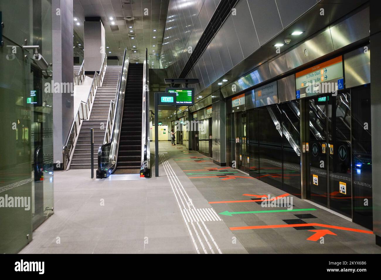 SINGAPORE - NOVEMBER 08, 2015: interior of MRT. The Mass Rapid Transit ...