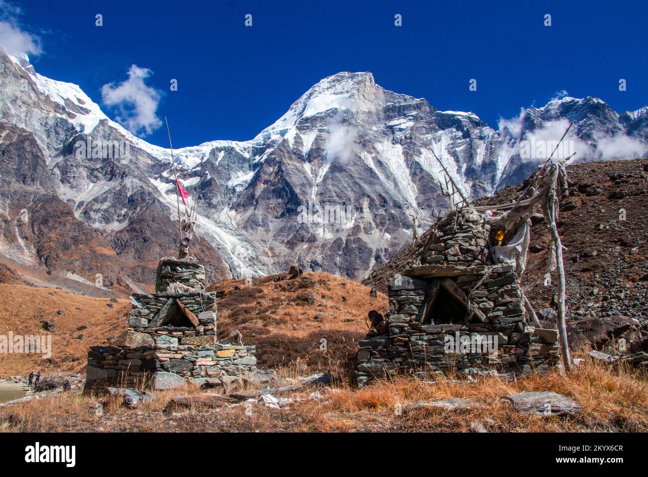 Beautiful Snowy Mountains Mt. Api Base Camp Trek in the Himalaya ...
