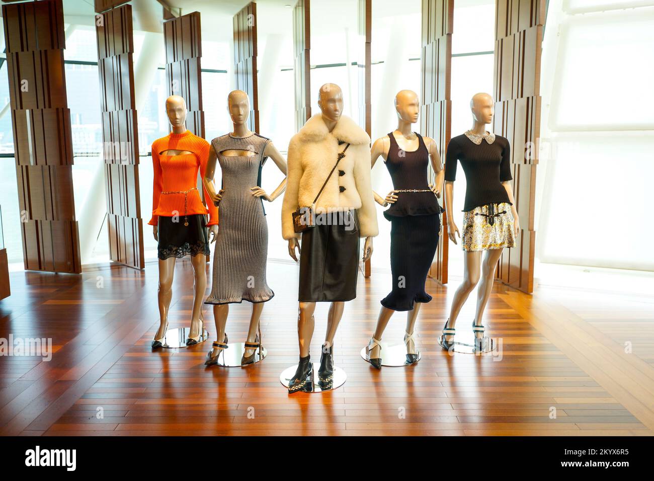 SINGAPORE - NOVEMBER 08, 2015: inside the Louis Vuitton store. Louis ...