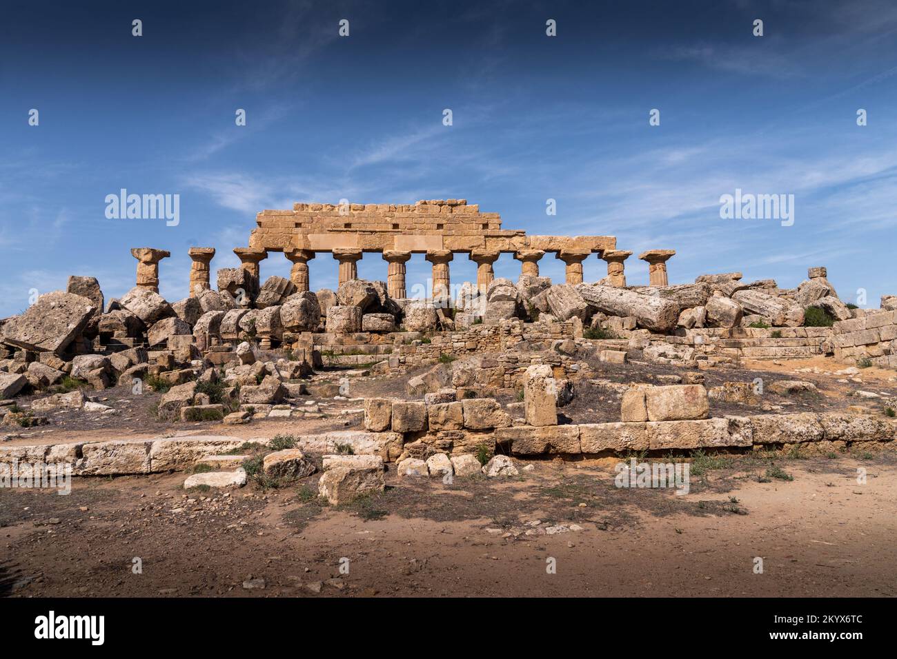 Hera Temple in Selinunte, Sicily, an archeological park in an ancient ...
