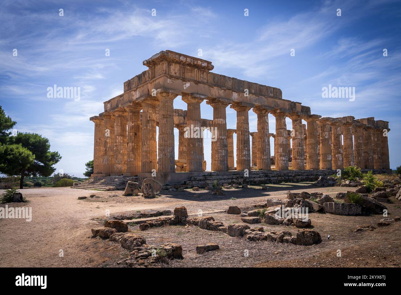 Hera Temple in Selinunte, Sicily, an archeological park in an ancient ...