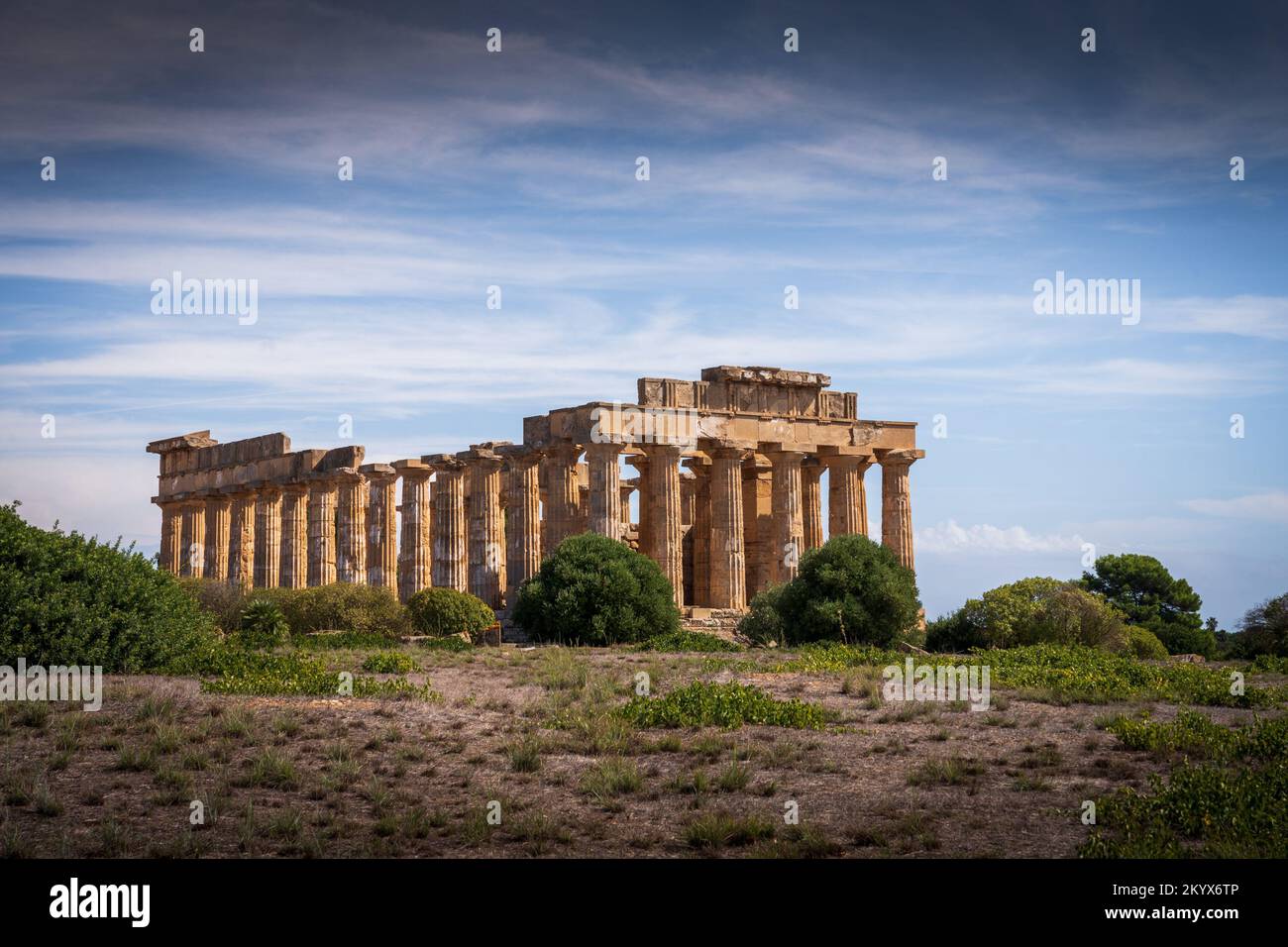Hera Temple in Selinunte, Sicily, an archeological park in an ancient ...