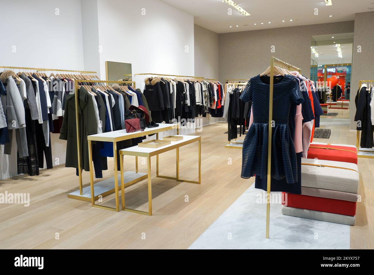SINGAPORE - NOVEMBER 08, 2015: interior of Maje store in The Shoppes at ...