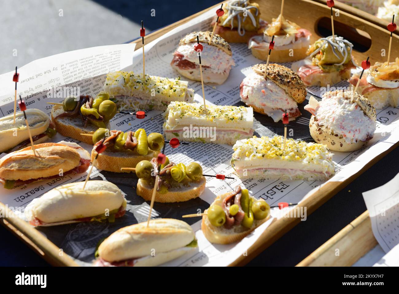 View of the Canapes with different format Stock Photo - Alamy