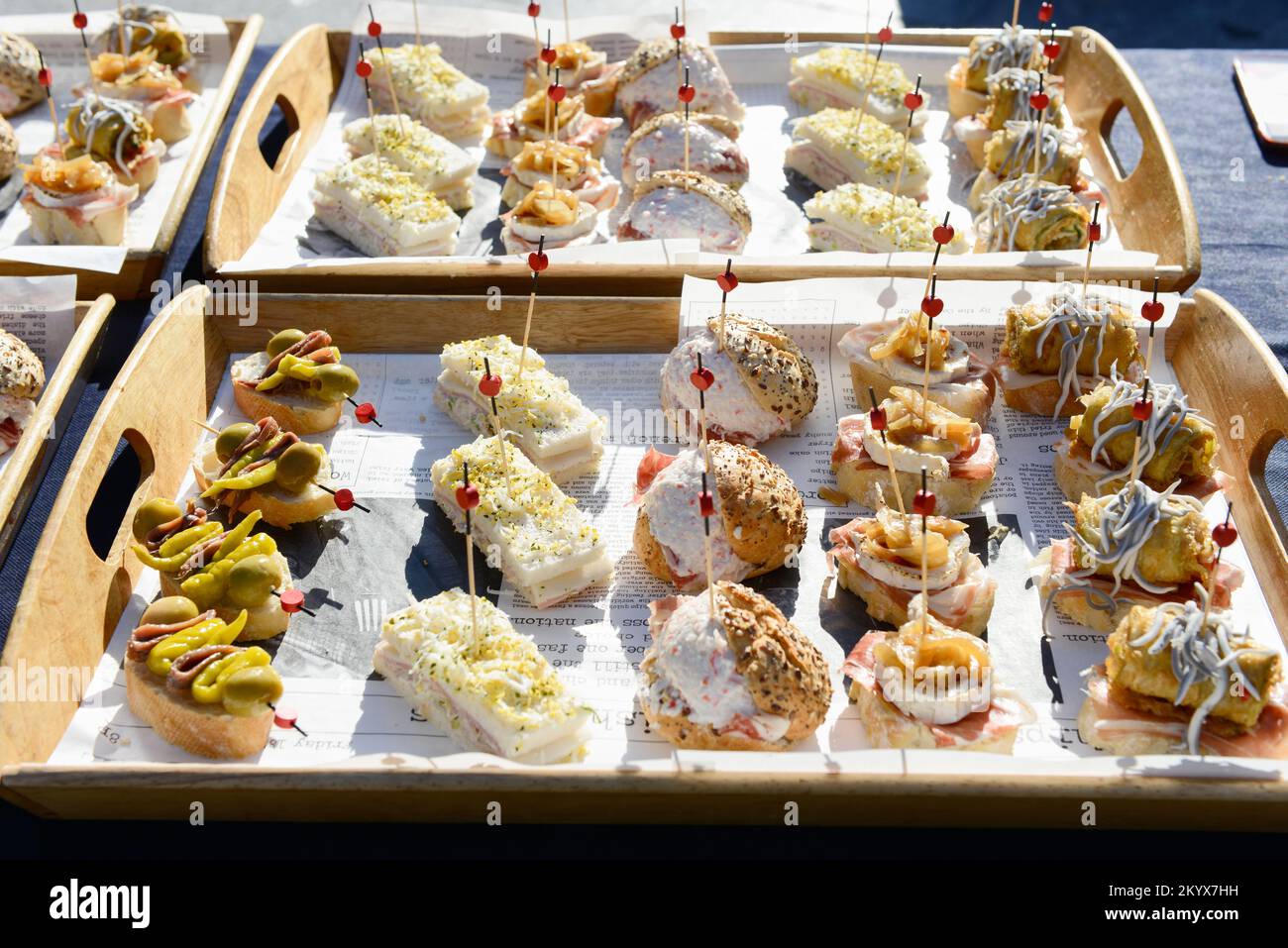 Canapes with different format Stock Photo - Alamy