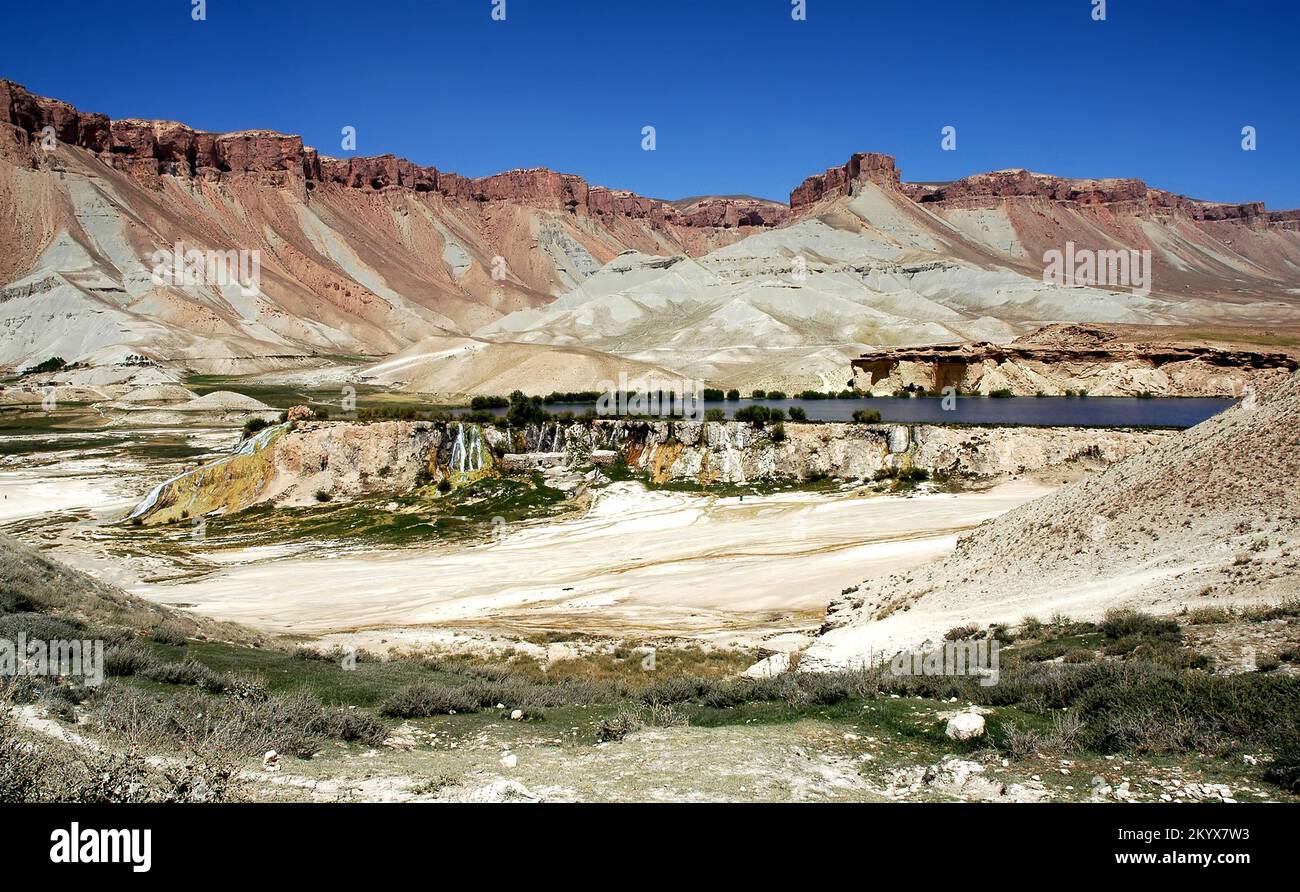 Band-e Amir lakes near Bamyan (Bamiyan) in Central Afghanistan. The ...