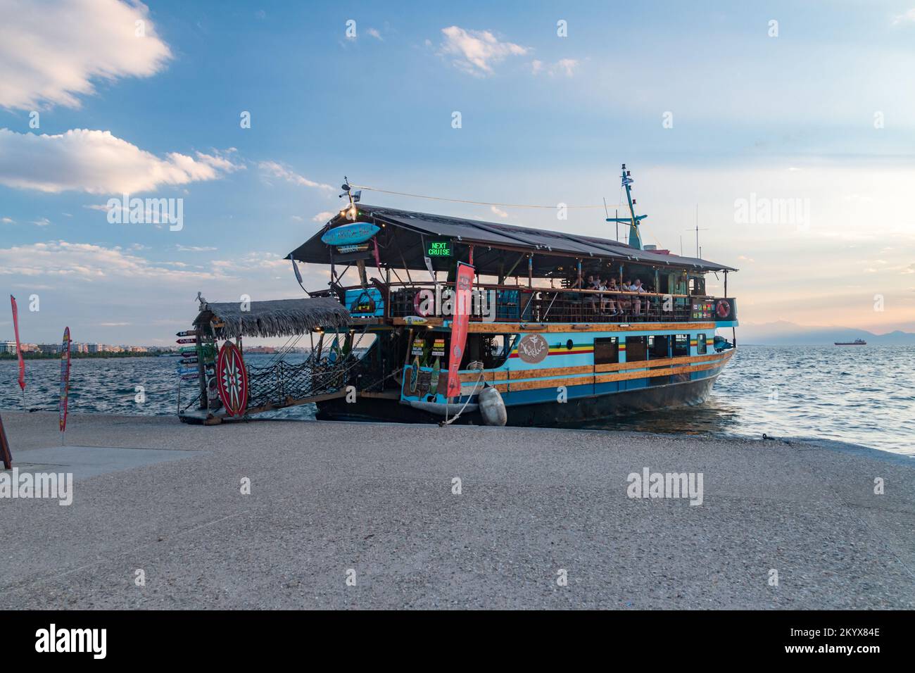 Thessaloniki, Greece - September 29, 2022: Cruise ship in Thessaloniki ...