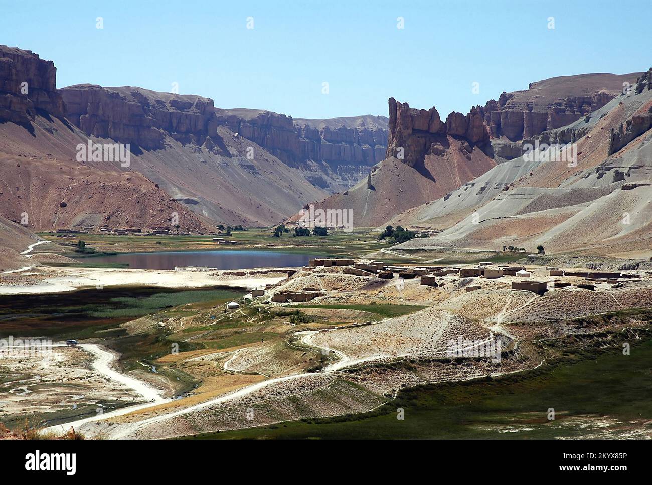 Band-e Amir lakes near Bamyan (Bamiyan) in Central Afghanistan. View of ...