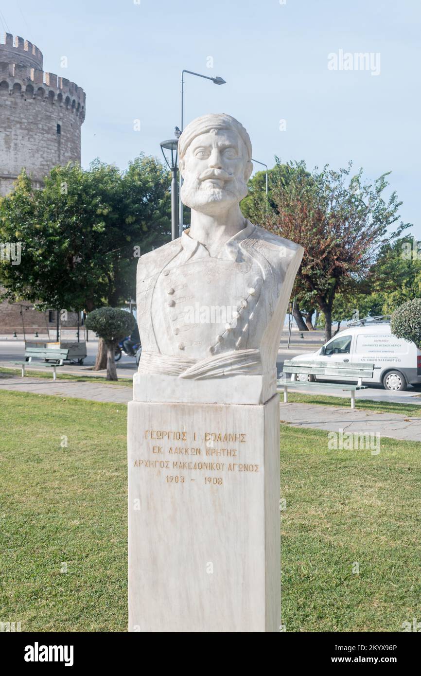 Thessaloniki, Greece - September 29, 2022: Bust of greek revolutionary ...