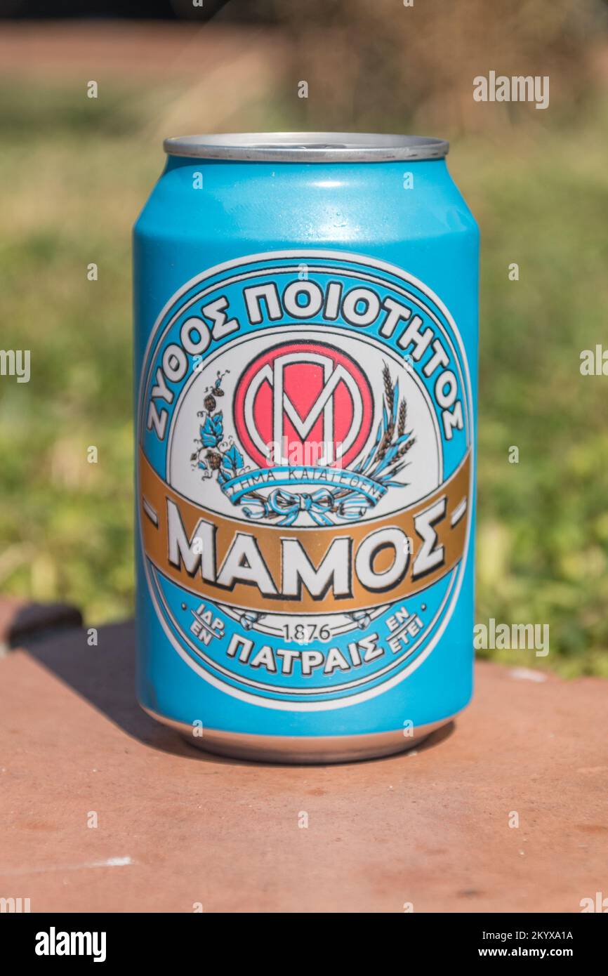 Thessaloniki, Greece - September 29, 2022: Can of Mamos beer Stock ...