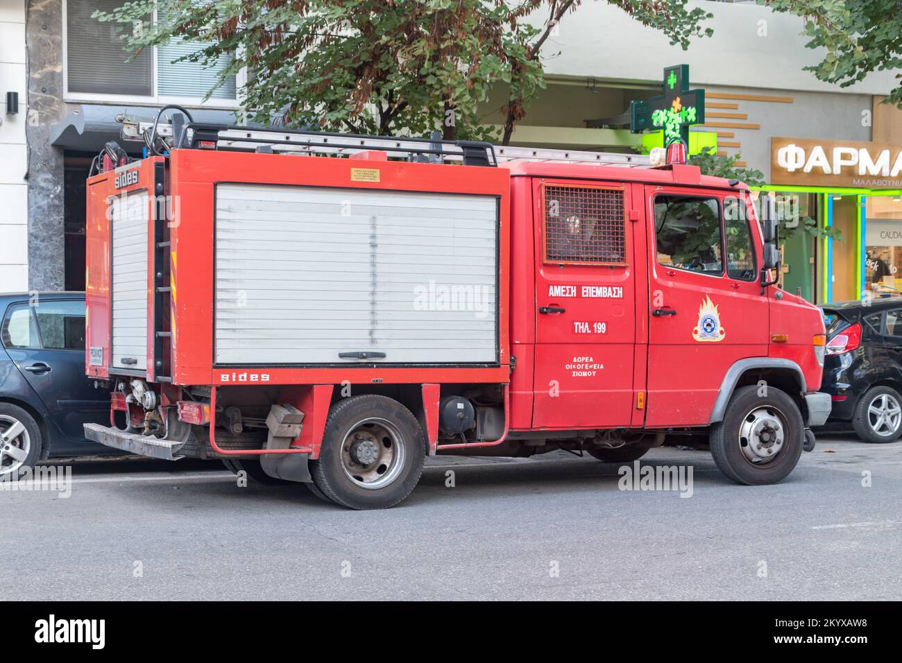 Thessaloniki, Greece - September 29, 2022: Greek Fire Brigade vehicle ...