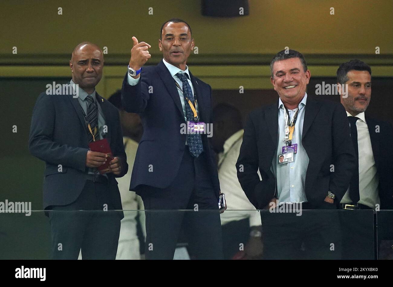 Retired Brazil player Cafu in the stands during the FIFA World Cup ...