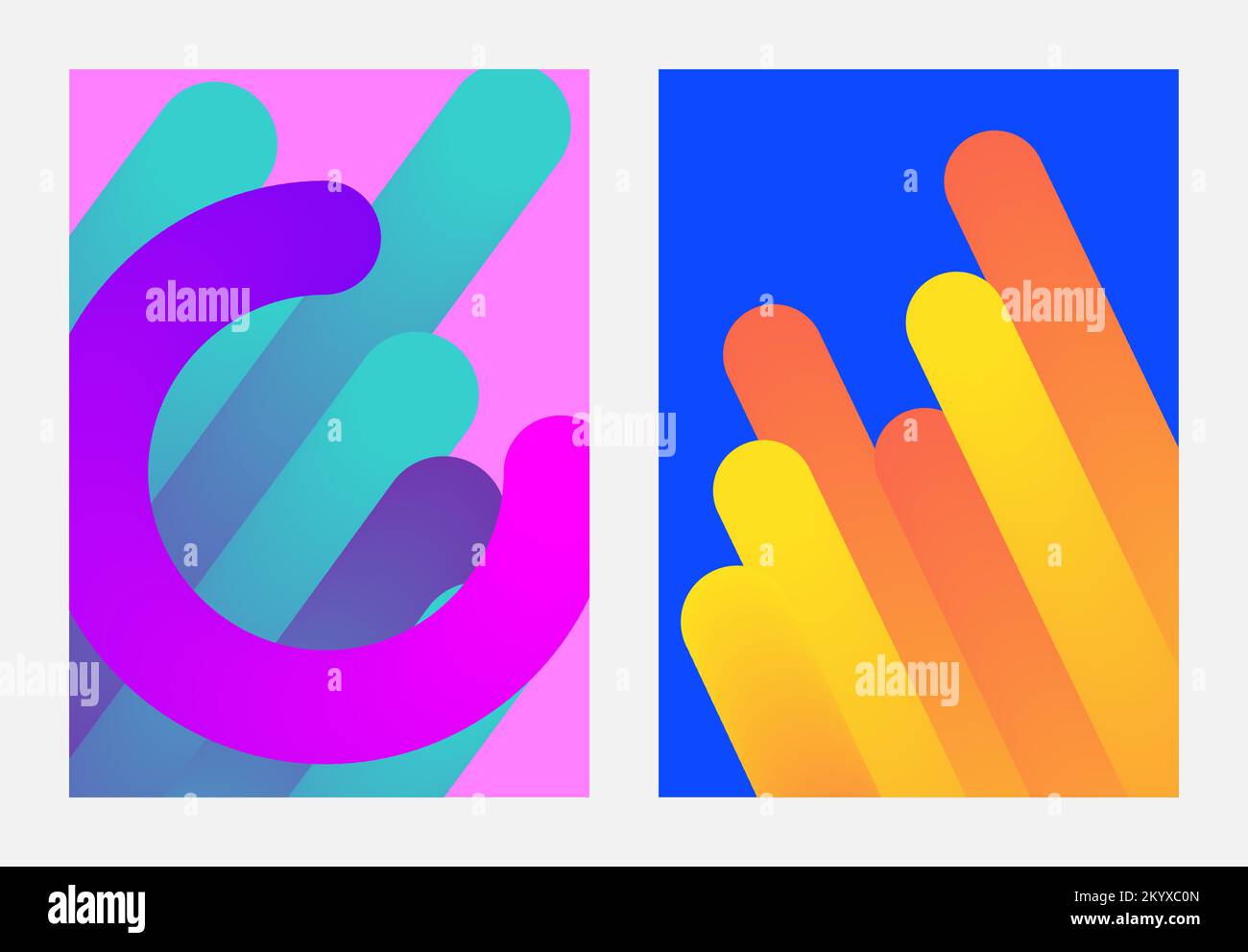 Bright background with geometric shapes with a gradient. Wallpaper ...