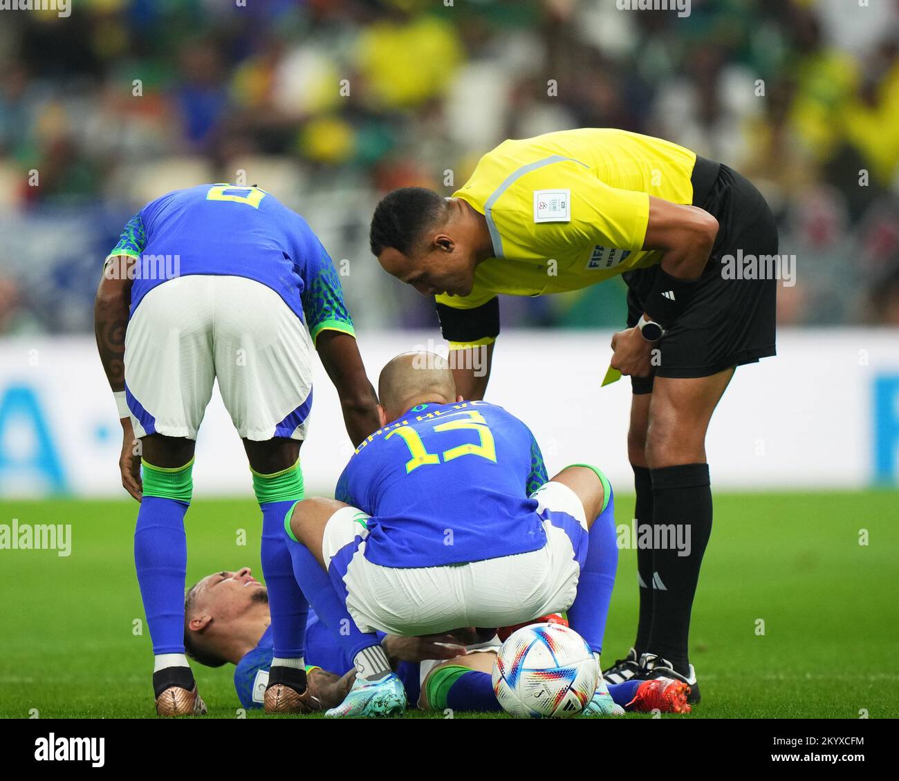 Antony Matheus Dos Santos of Brazil during the FIFA World Cup Qatar 2022 match, Group G, between ...