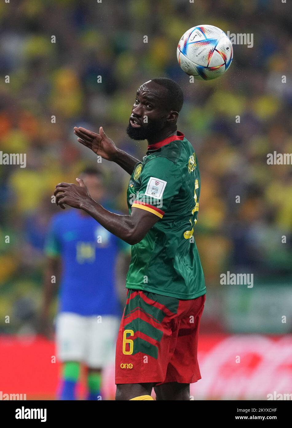 Cameroon's Moumi Ngamaleu during the FIFA World Cup Group G match at ...