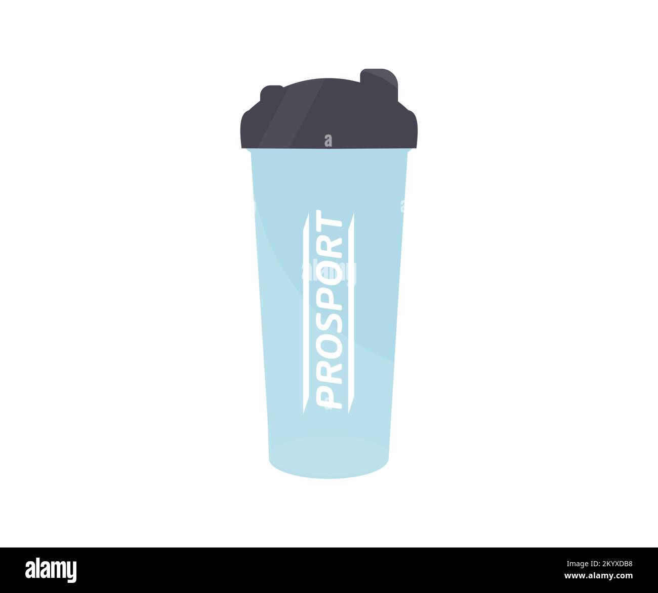Plastic sports shaker on white background logo design. Trendy athletics ...