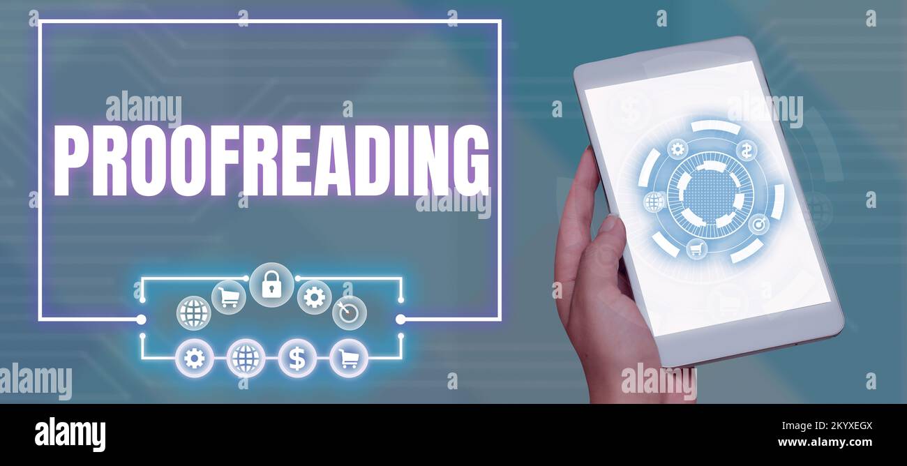 Conceptual Caption Proofreading Word Written On Act Of Reading And